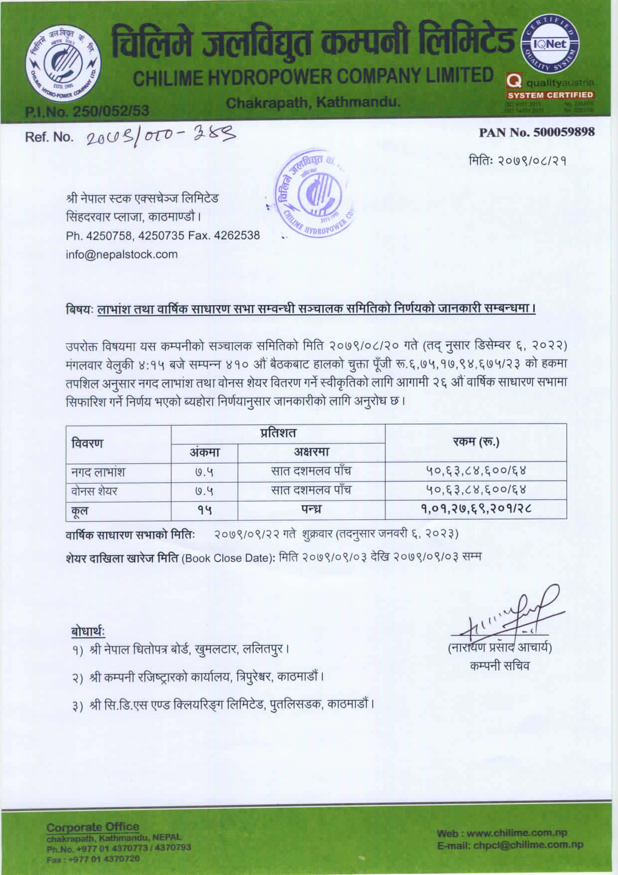 About | Chilime Hydropower Company Limited